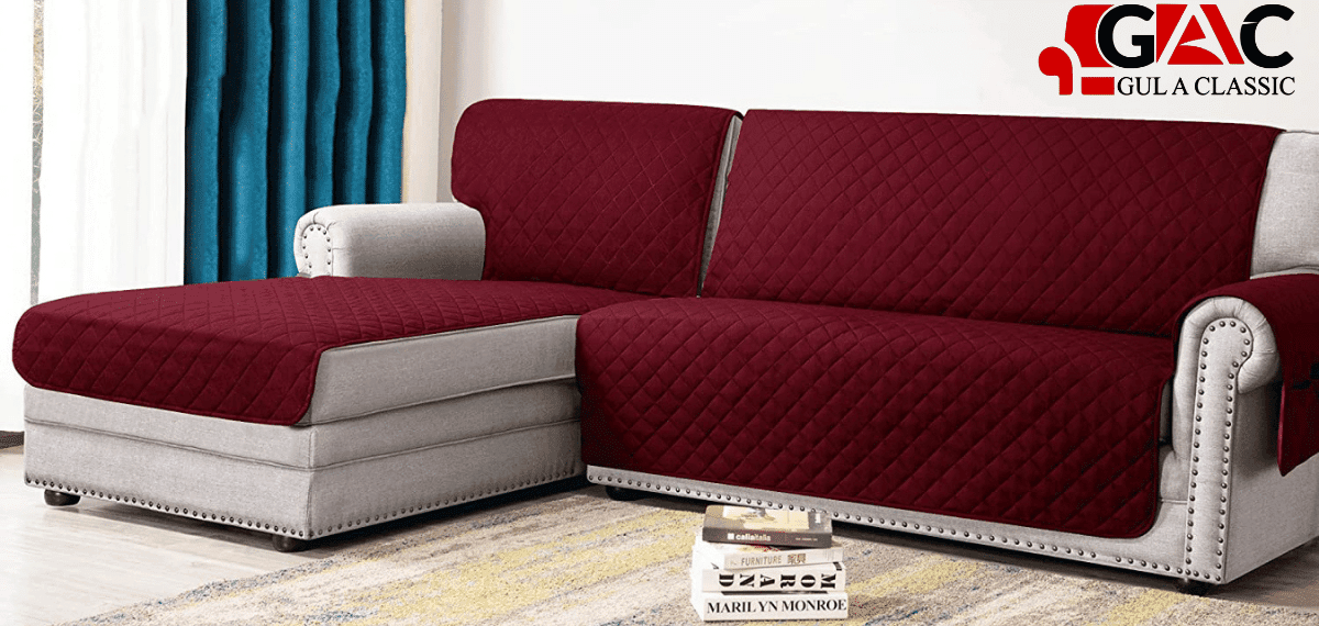 L Shape Quilted Sofa Covers – Sectional Sofa Covers for All Formations ...